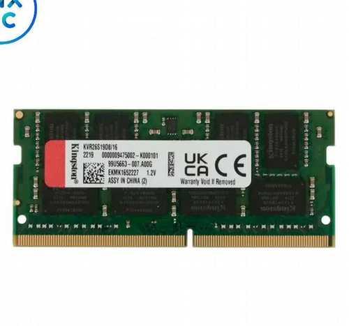 Модуль памяти DDR4 SO-dimm 16GB 2666MHz Kingston KVR26S19D8/16