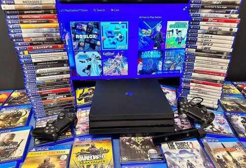 Sony PlayStation 4 Pro + комплект игр