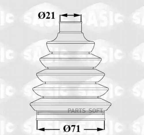 Sasic 1900019 Пыльник ШРУСа (установ. комплект) citroen C2 C3 ford KA