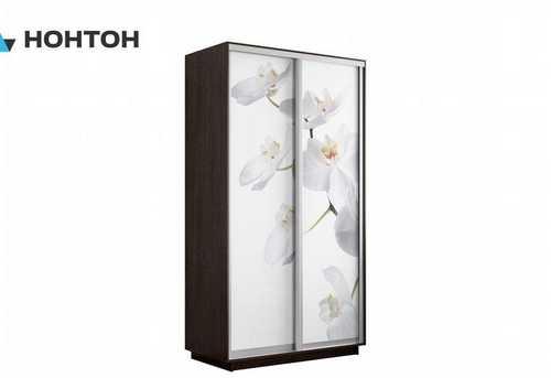 Шкаф-купе 2-х дверный Нонтон венге / орхидея белая