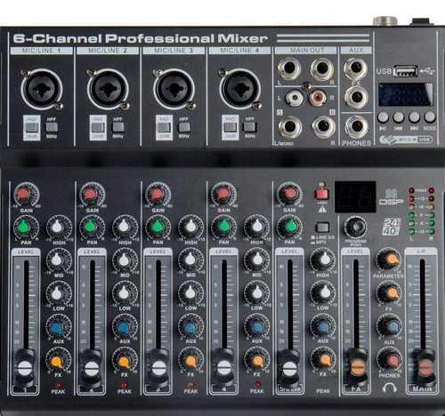 FK-06 Микшерный пульт, 6 каналов, LAudio