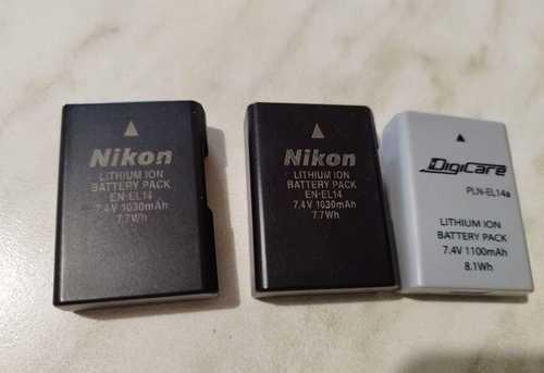 Аккумуляторы Nikon EN-EL14 и другое