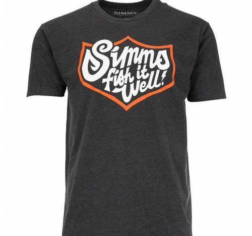 Футболка Simms Fish It Well Badge (Charcoal, L)