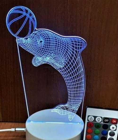 3D Светильник с пультом "Дельфин" 05ва83