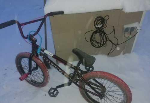 Трюковой велосипед bmx Grasshopper 20"красно-серый