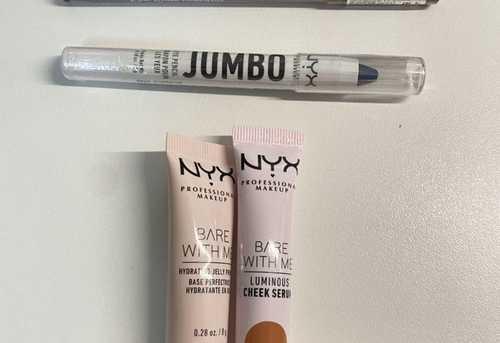 Карандаш для глаз nyx, румяна nyx