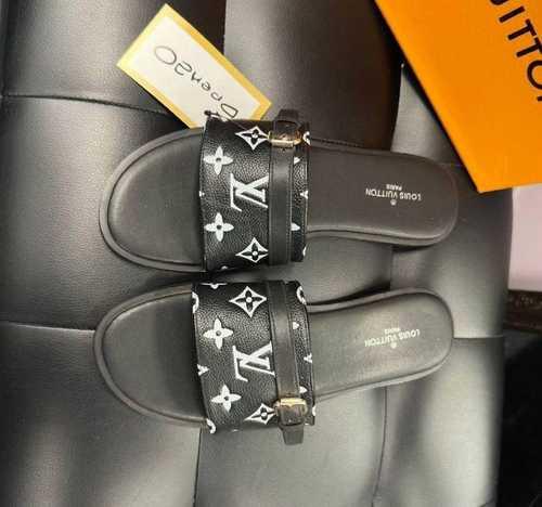 Шлепки louis vuitton, кожа, 39