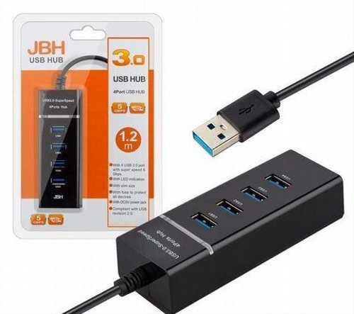 USB-Хаб JBH H-01, 4 порта USB2.0, кабель 1.2м
