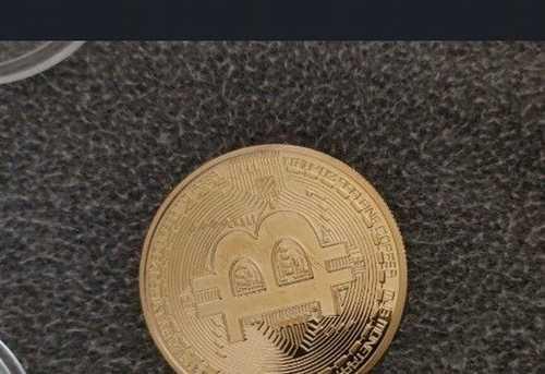 Монета колекционная Биткоин Bitcoin