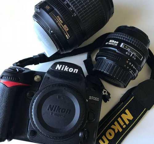 Фотоаппарат Nikon d7000 и 2 объектива