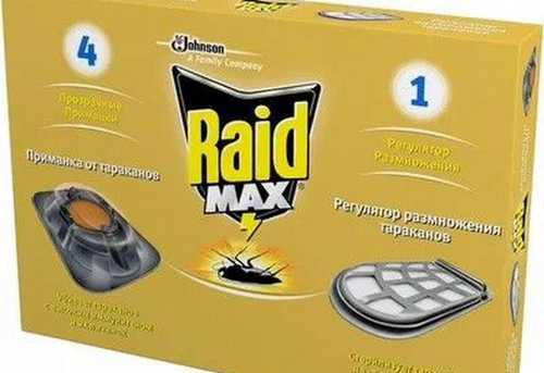 Приманка raid Макс от тараканов 4 штуки + регулято