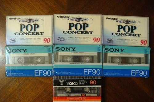 7 аудио кассет Sony Goldstar Yoko
