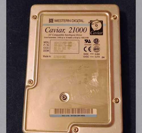 Western digital Caviar 21000 на 1 Гб ide hdd