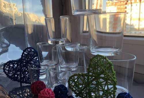Набор стеклянной посуды ваза стаканы стопки новые