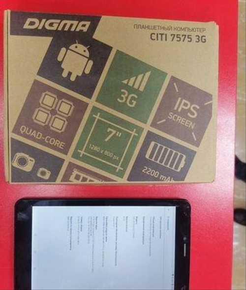 Планшетный пк планшет Digma 7575 3g