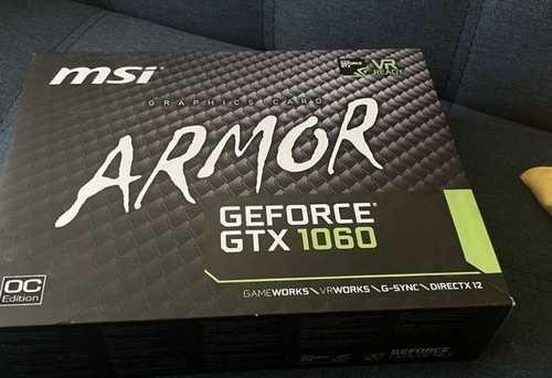 Видеокарта MSI armor GTX 1060 6GB