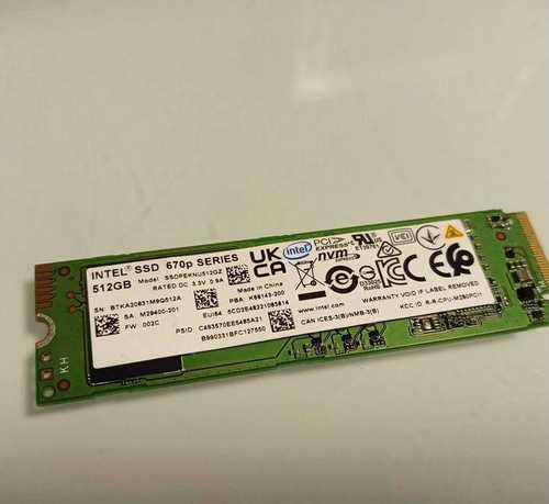 SSD 2280 Intel 670p 512gb