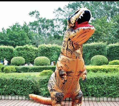 Надувной костюм динозавра тирекса