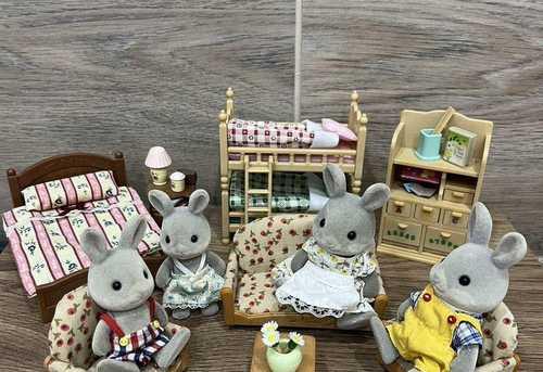 Sylvanian Families семья с мебелью