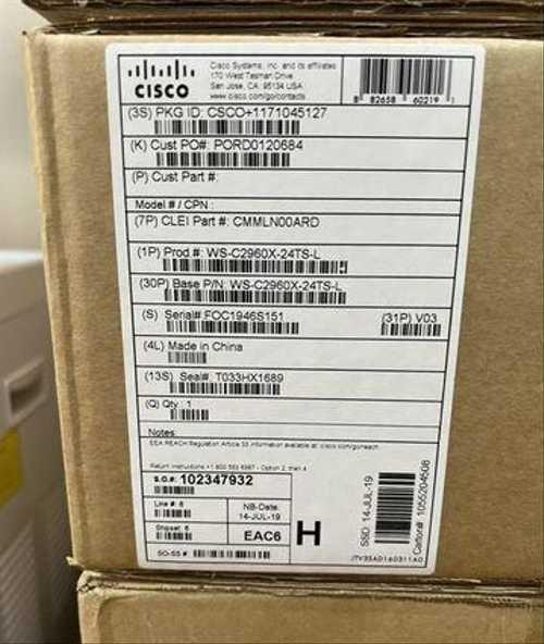 Коммутатор Cisco WS-C2960X-24TS-L