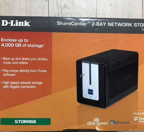 Сетевое хранилище D-Link DNS-323 c 2HDD по 1 Tb