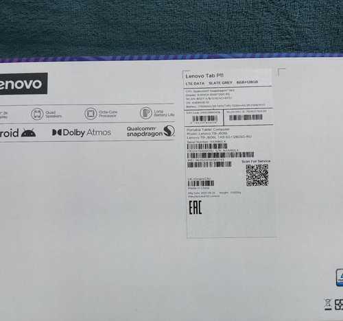 Планшет Lenovo tab p11 6 128