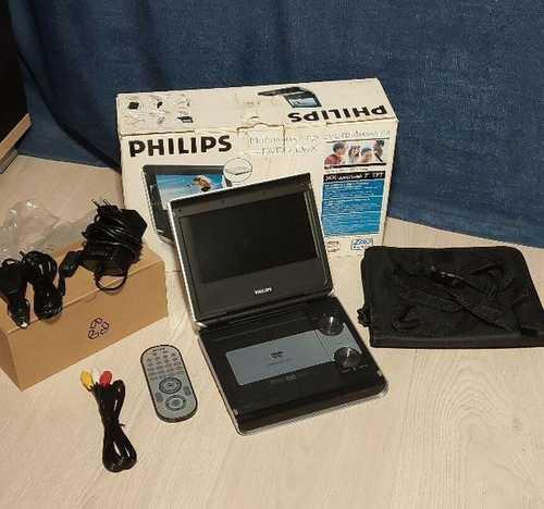 Портативный dvd плеер philips pet725