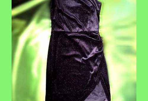 Платье черное бархатное Lichi