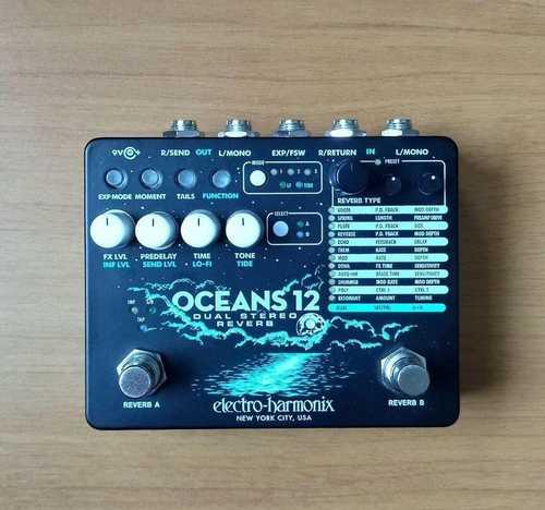 Electro-Harmonix (EHX) Oceans 12 Dual Stereo Rever