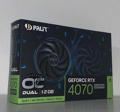 Новая Видеокарта Palit RTX 4070 Super Dual OC 12GB