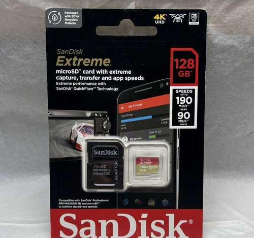 Карта памяти MicroSD 128GB SanDisk Extreme