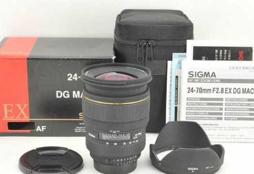 Sony A-Sigma AF 24-70mm f/2.8 EX DG Macro+Коробка+