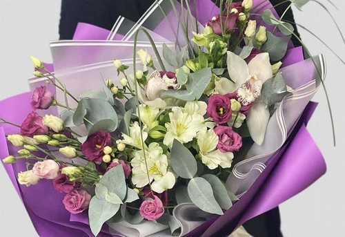 Букет с орхидеей цветы и подарки на день рождения