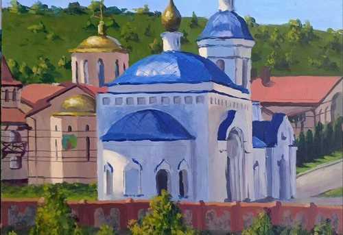 Картина маслом "Казанская церковь"