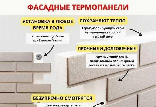 Клинкерные термопанели с готовыми швами