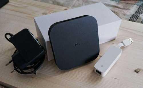 Приставка Xiaomi Mi box S + USB сетевой адаптер