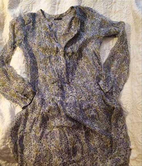 Massimo Dutti original шёлковая туника р.S