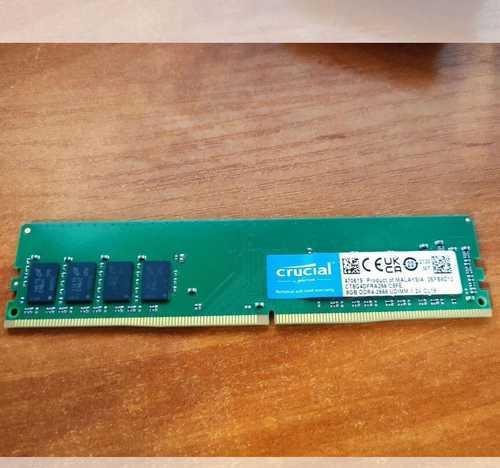 Оперативная память ddr4 8gb crucial 21300