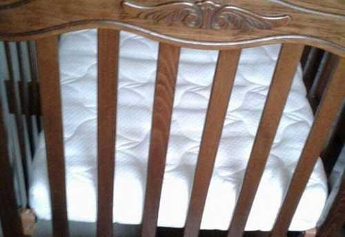 Детская кроватка гандылян с маятником + матрас
