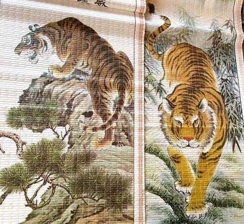 Картины тигры парные большие Тайланд