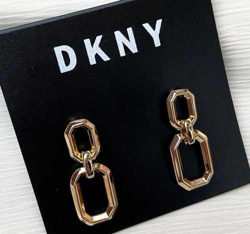 Бронь Новые серьги Dkny прямоугольные ориг