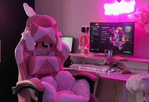 Игровое компьютерное кресло розовое