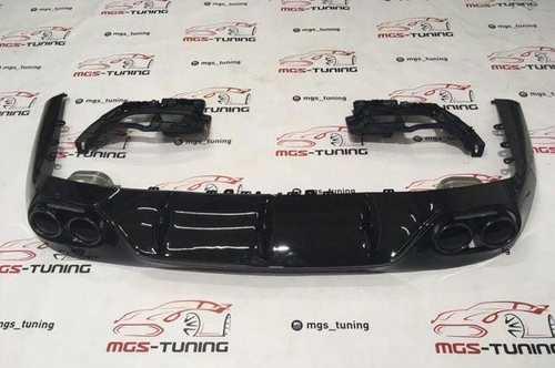 Диффузор + черные насадки E53 AMG Mercedes E-Coupe