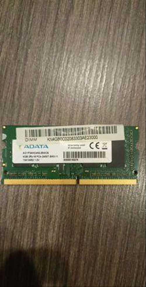 Оперативная память для ноутбука ddr4 4gb