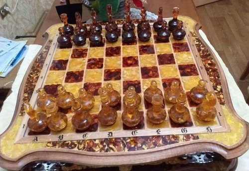 Шахматы эксклюзив янтарь
