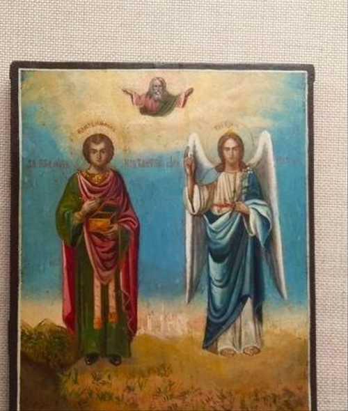 Икона Пантелеймон и Архангел Гавриил. Целебник 19