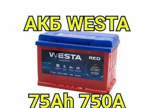 Акб westa 75ач 750А 275х175х190 577400078