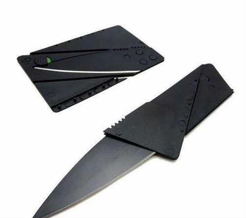 Нож визитка (кредитка) ст.420 пластик
