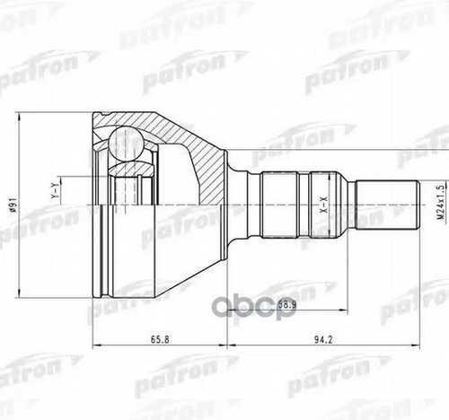 Patron ШРУС наружн к-кт 30x53.8x26 opel: Astra