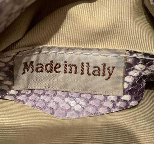 Кожа питон змейка сумка made in italy